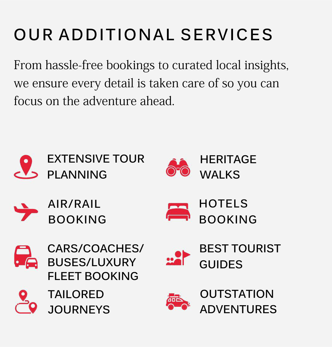 Additional Services | Hotel Transport & Custom Tours